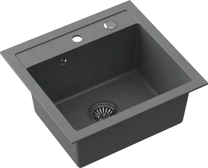 Šedý kuchyňský granitový dřez QUADRON JOHNNY 110 bez baterie