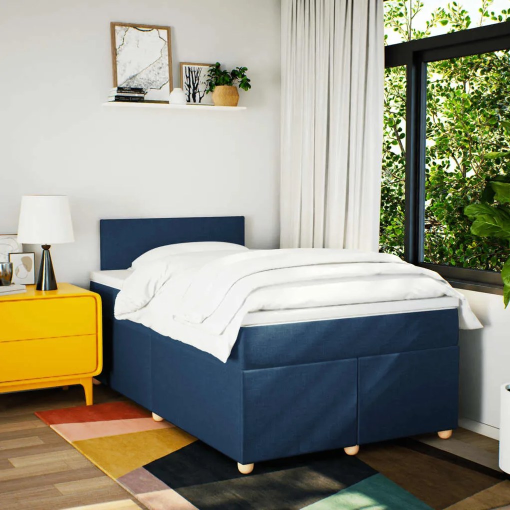 Box spring postel s matrací černá 120x190 cm textil 3288918