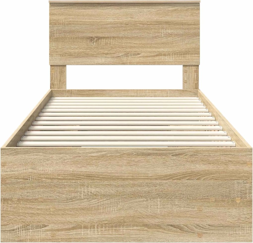Rám postele s čelo Sonoma dub 80 x 200 cm Kompozitní dřevo 3408902