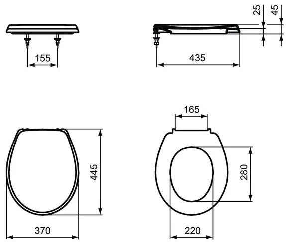 Ideal Standard Sirius WC sedátko, bílá W301001