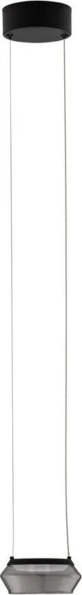 Matně černé skleněné LED závěsné svítidlo ø 14 cm Jailyn – Nova Luce