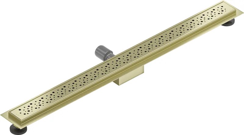 Mexen Flat, lineární podlahový žlab 90 cm, M12, zlatá matná, 1A21090-15
