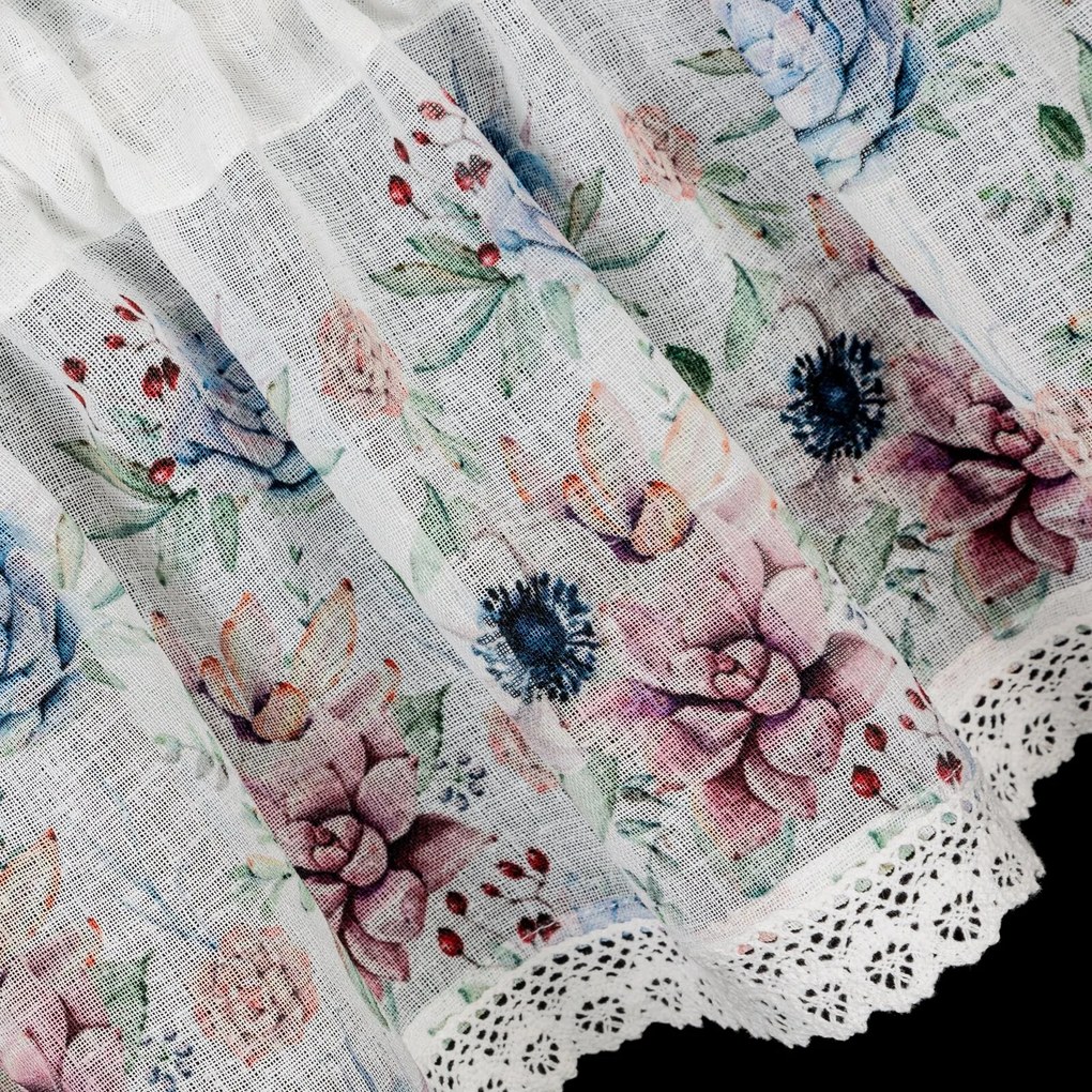 KRÁTKÁ ZÁCLONA NA PÁSCE DORA 150X30 CM VÍCEBAREVNÁ