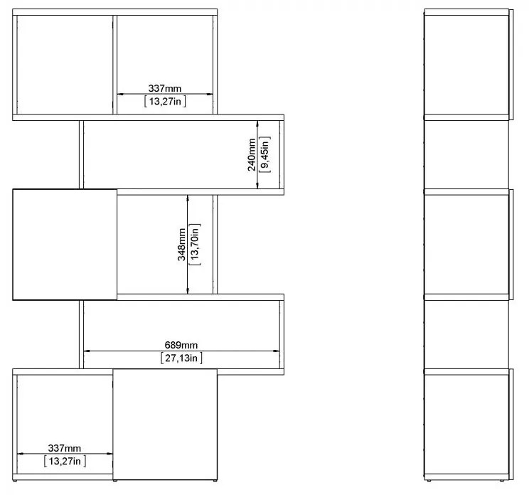Tvilum Knihovna Penta 738 jackson hickory/beton