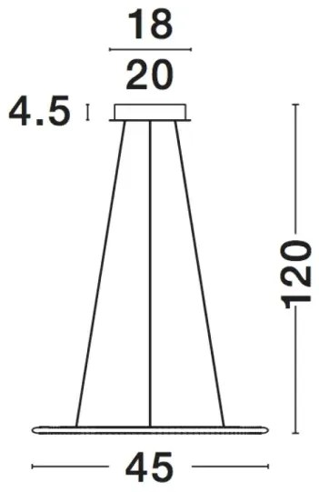 LED lustr Livorno 45 Chrome