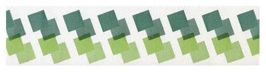 Bordura papírová Kostky zelené - šířka 5cm x délka 5m