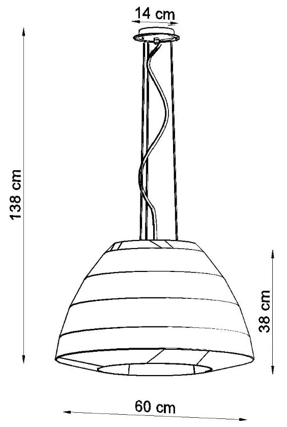 Závěsné svítidlo Bella, 1x černé textilní stínítko, (bílé sklo), (fi 60 cm)