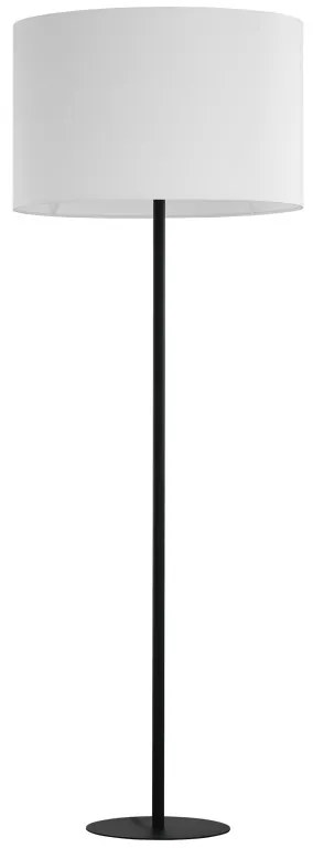 TK LIGHTING Stojací lampa - WINSTON 5142, Ø 60 cm, 230V/15W/1xE27, bílá/černá