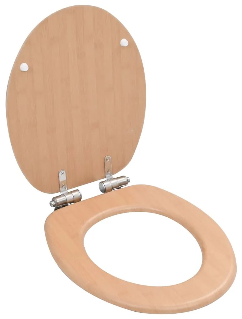 WC sedátko s funkcí pomalého sklápění MDF motiv bambusu 143926