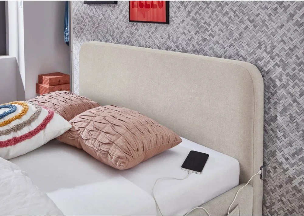 Béžová dětská postel s úložným prostorem s roštem 120x200 cm Cosy – Meise Möbel