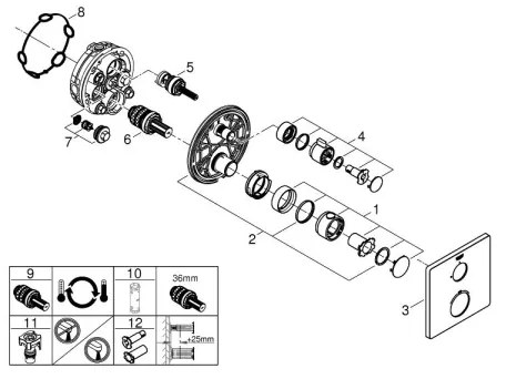 GROHE 24078000 - Termostatická sprchová baterie GROHTHERM lesklý chrom