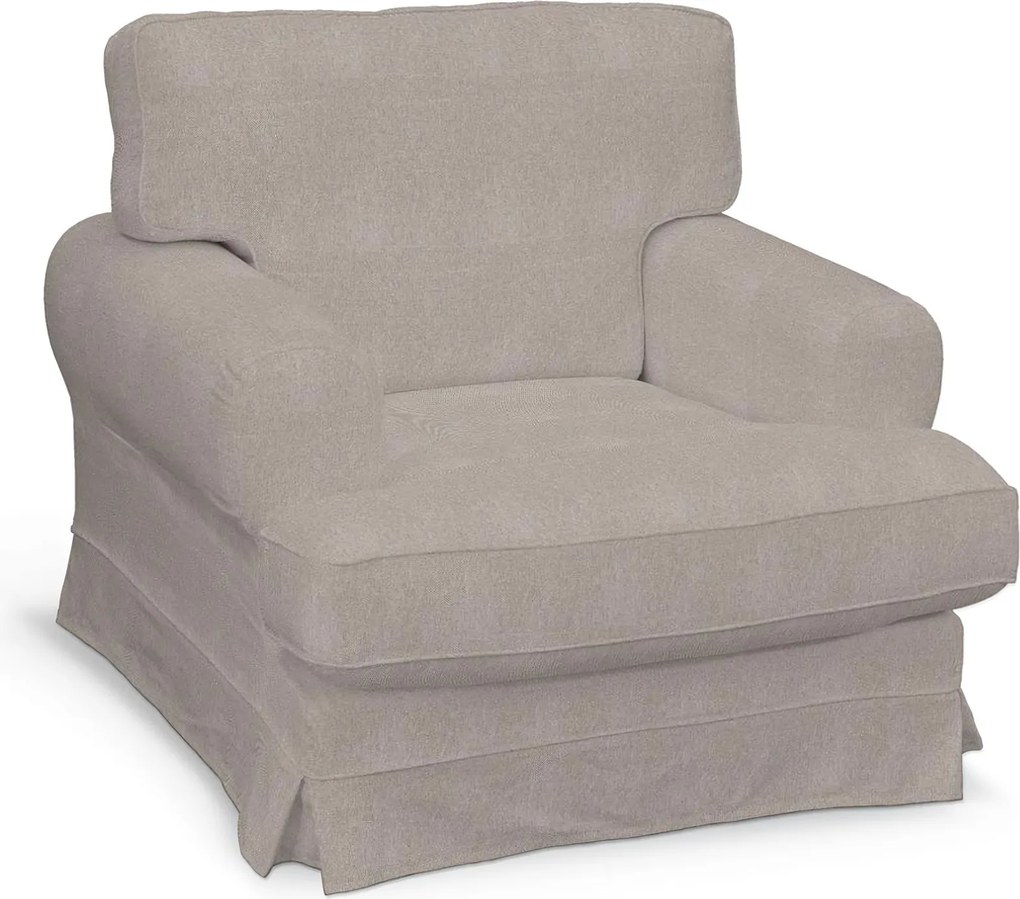 Potah na křeslo IKEA Ekeskog barva béžová látka pletený vzor