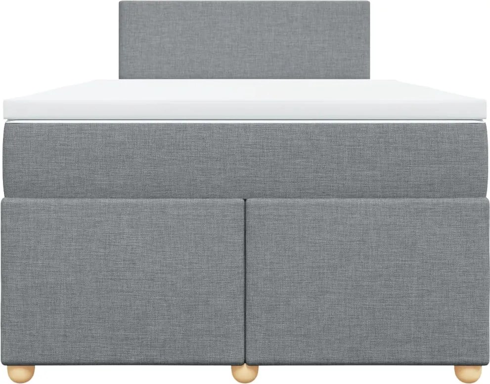 Box spring postel s matrací světle šedá 120 x 200 cm textil 3288940