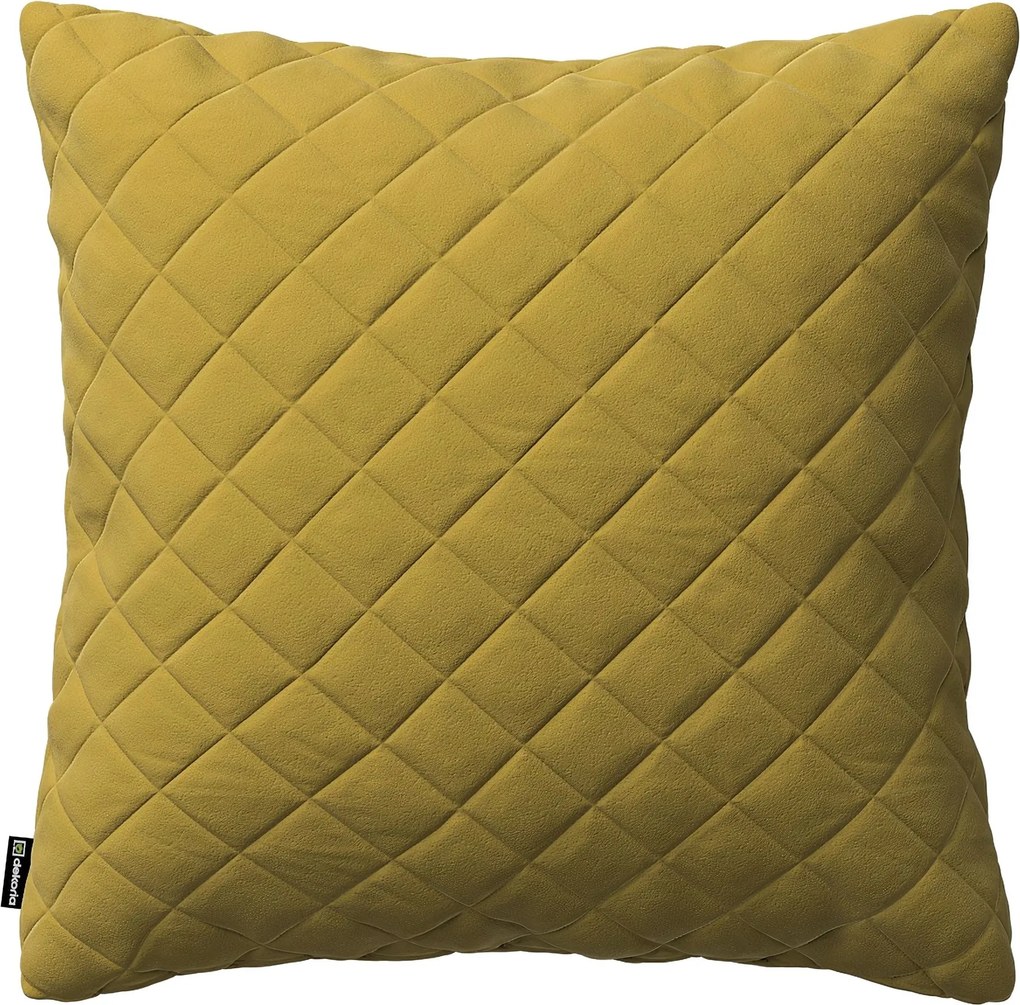 Potah Kinga s prošitím 43 x 43 cm barva zelená látka lesklé, sametová