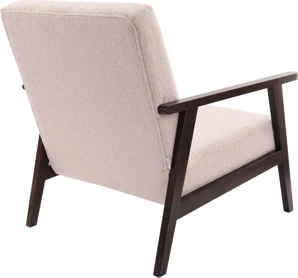 Křeslo Nubo v retro stylu s dřevěnými područkami