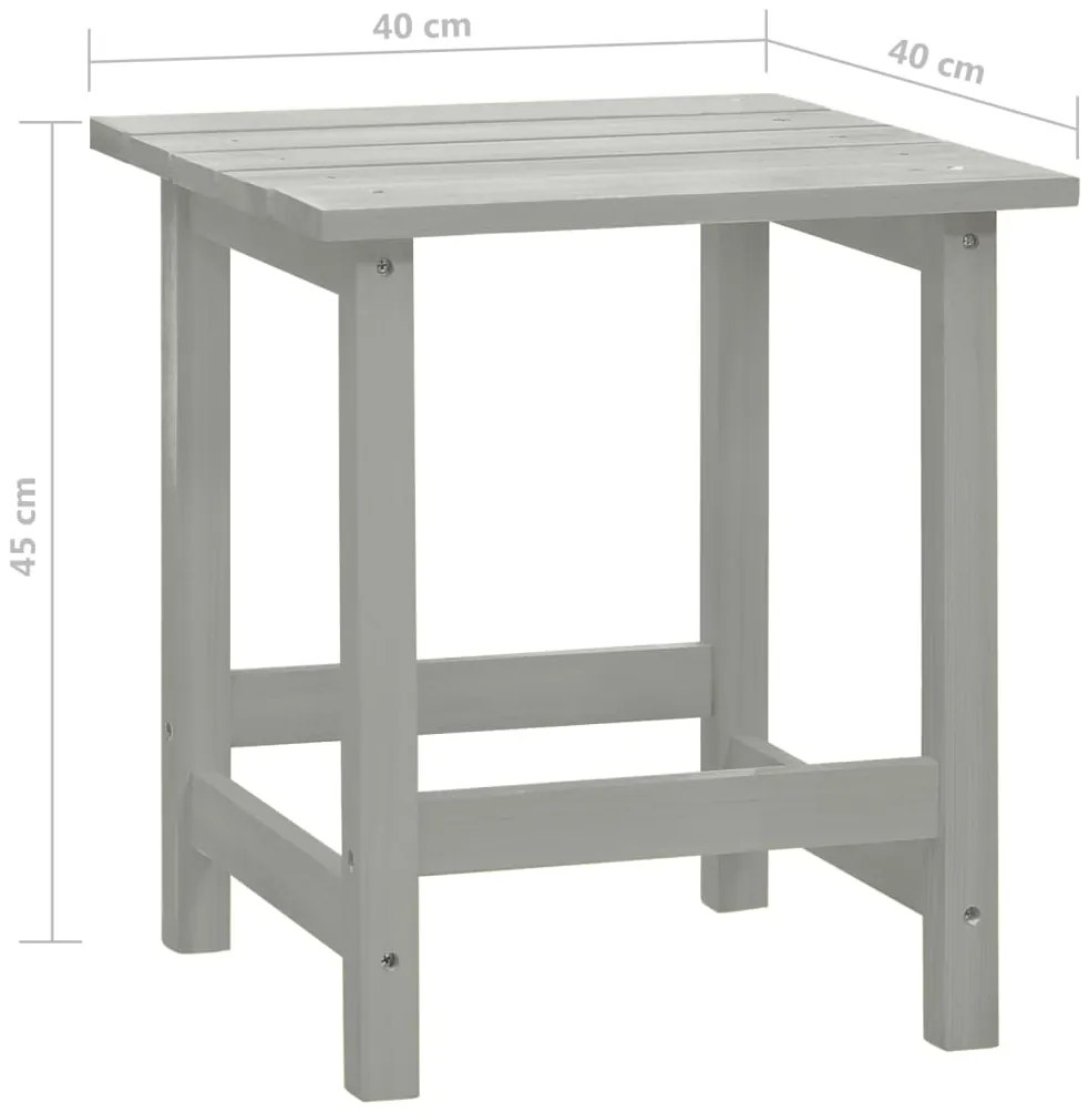 vidaXL Marketos Zahradní židle Adirondack se stolkem masivní jedlové dřevo šedá