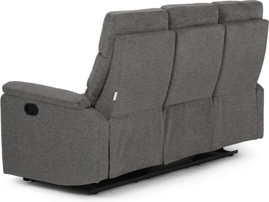 Sedací souprava, polohovací, šedá, látka, ASD-C5980 GREY2