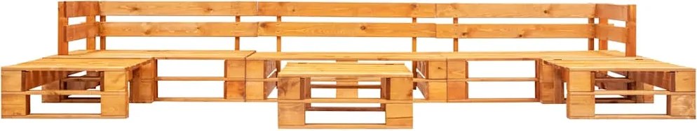 4dílná zahradní sedací souprava z palet dřevo medově hnědá 277465