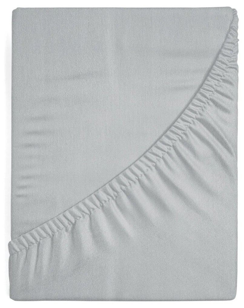 ELASTICKÉ JERSEY PROSTĚRADLO D91 180X200 CM, VÝŠKA 30 CM STŘÍBRNÁ