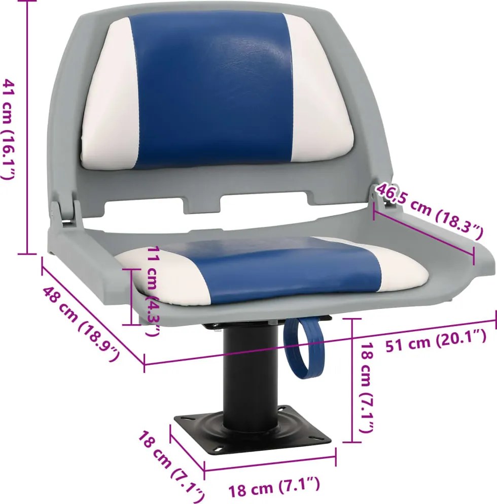vidaXL 4dílný set skládacího sedadla bez polštáře 48 x 51 x 41 cm [3284281] Barva: Šedá