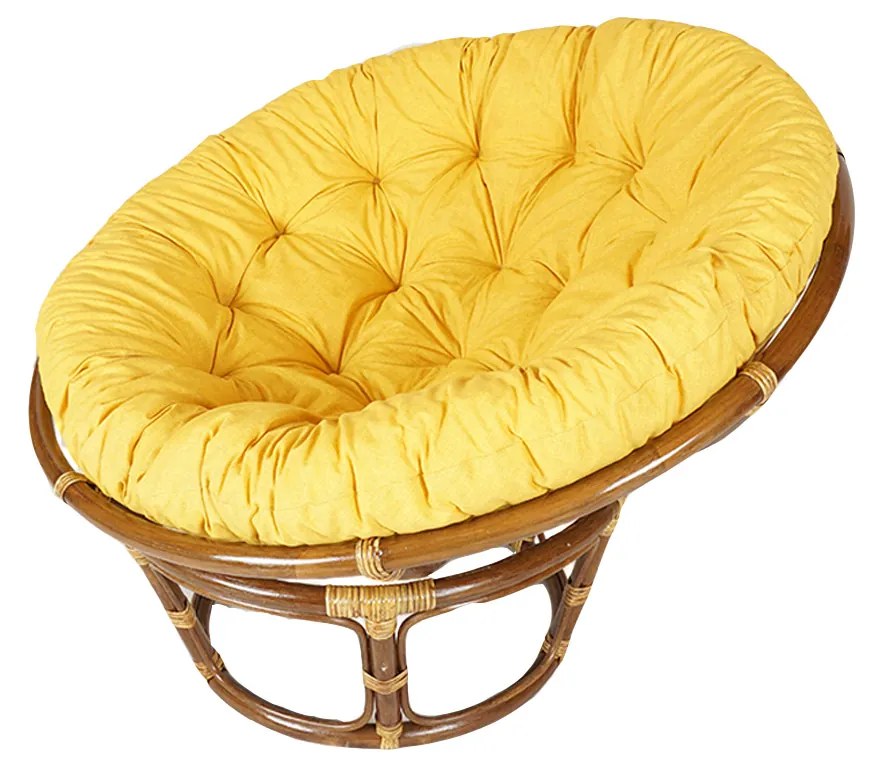 Ratanový PAPASAN - tmavý med - průměr 110 cm