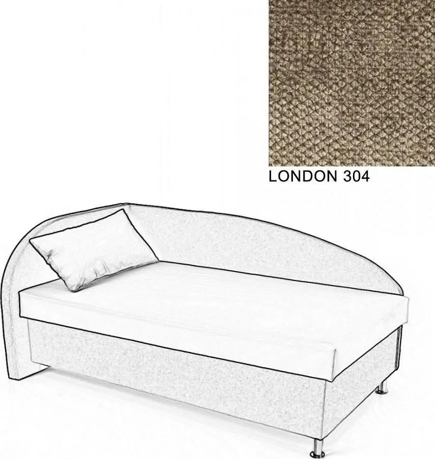 Dřevona - Elitte Čalouněná postel AVA NAVI, s úložným prostorem, 120x200, levá, LONDON 304