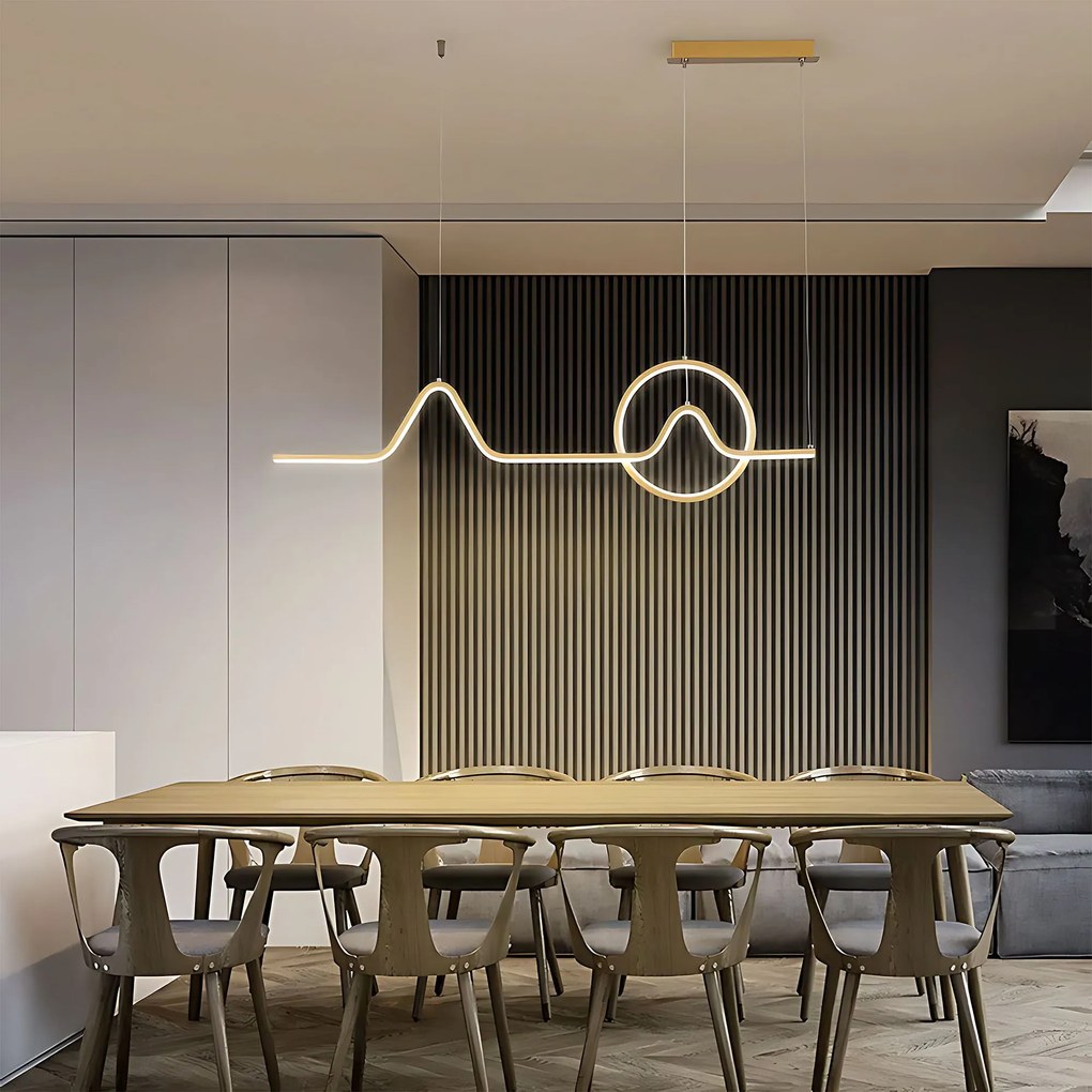 Toolight Závěsné LED osvětlení E6 LHJ022-CP 120 cm zlaté