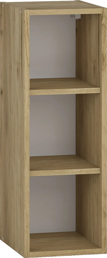 Závěsná otevřená kuchyňská skříňka VITO - 25x72x30 cm - dub craft