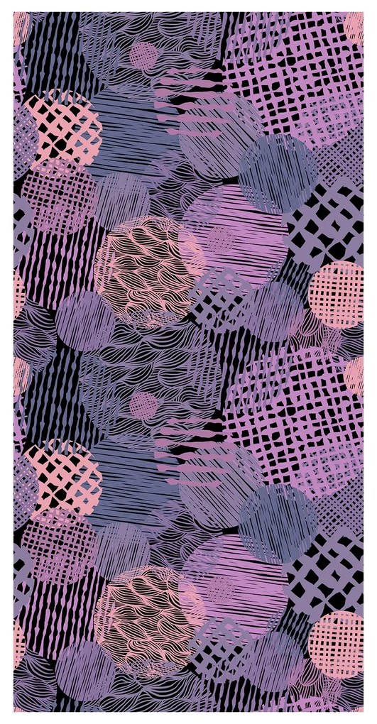 Tapeta - Kruhy ve fialových odstínech