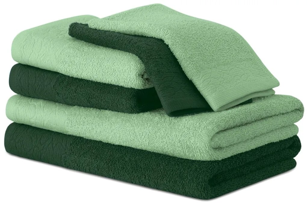 Sada 6 ks ručníků FLOS klasický styl zelená