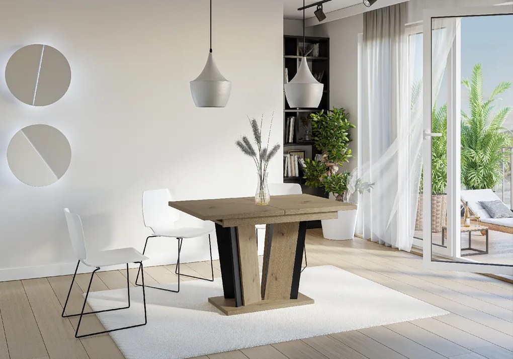 Prospero Rozkládací jídelní stůl DOHA 2 Barva: artisan/černá