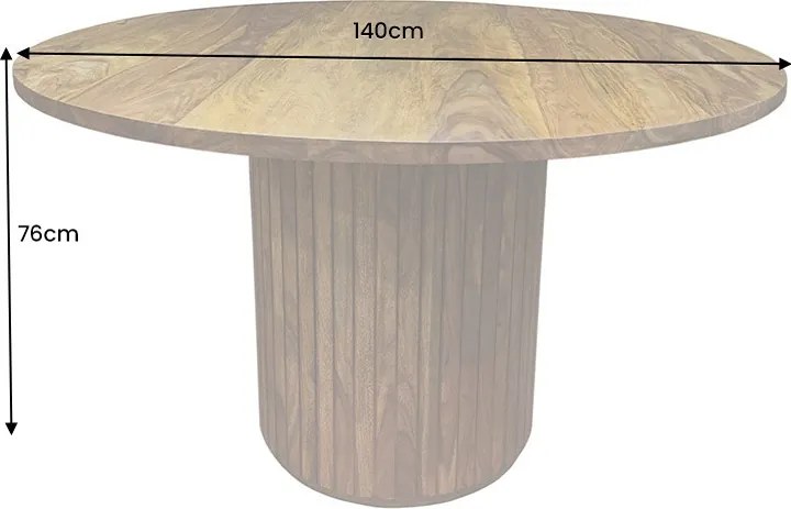 Kulatý jídelní stůl Raghuvir 140 cm Sheesham