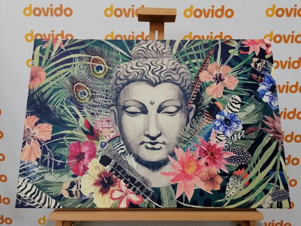 Obraz Budha na exotickém pozadí - 120x80 cm