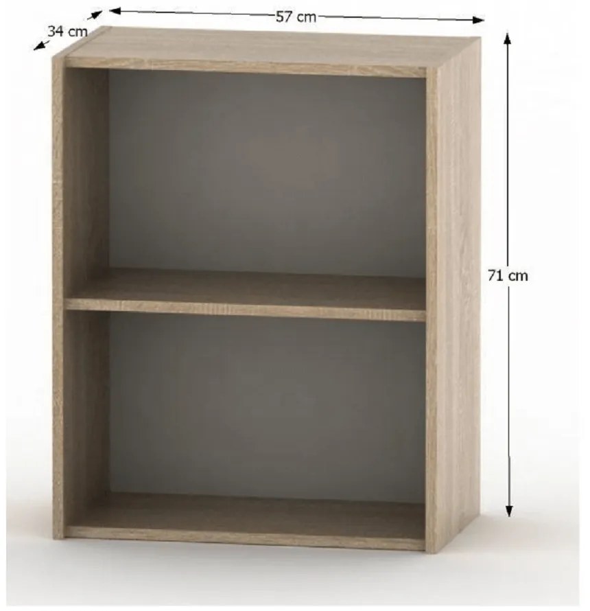 Kondela Nízká policová skříňka, dub sonoma, TEMPO ASISTENT NEW 010