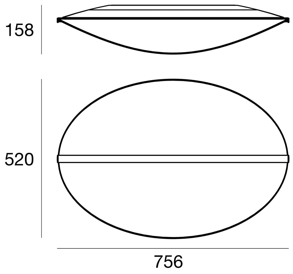Stilnovo 8167 Diphy_S, stropní svítidlo, 40W LED 3000K stmívatelné, délka 75cm