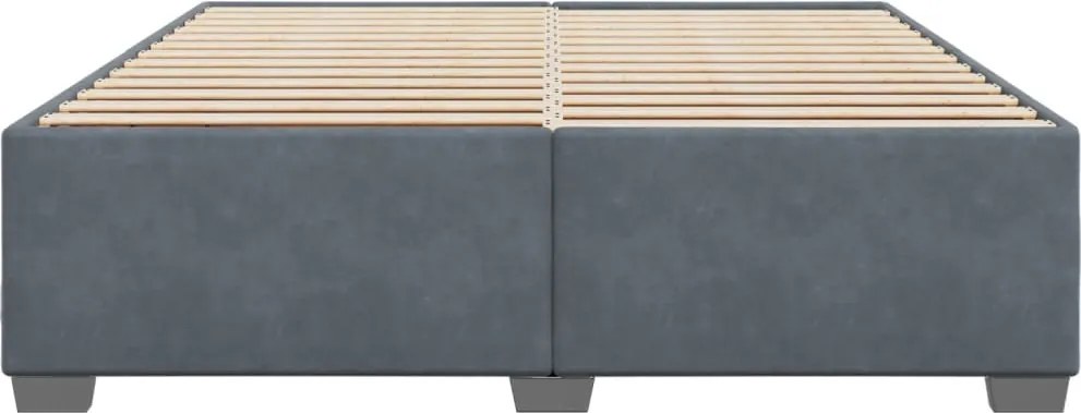 Rám postele bez matrace tmavě šedý 180 x 200 cm samet 3284650
