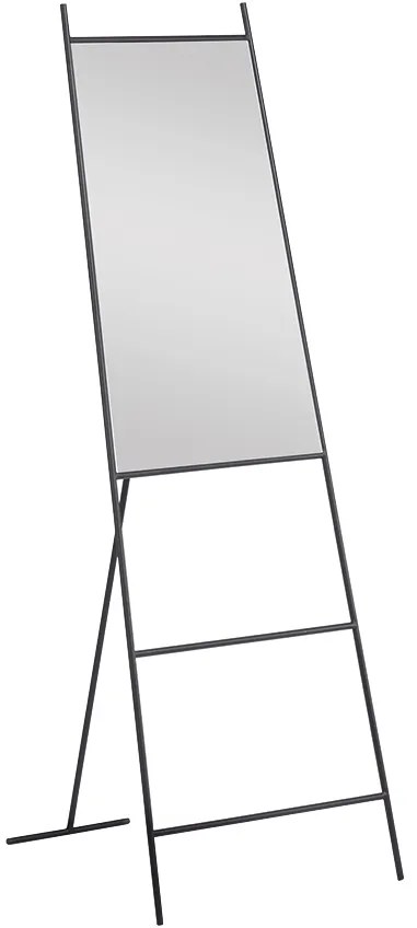 OnaDnes -20% Černé kovové stojací zrcadlo Kave Home Norland 55 x 166 cm
