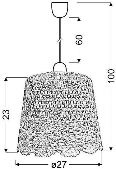 Závěsná lampa NONNA Candellux Modrá