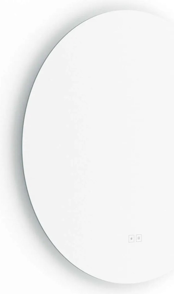 Nimco - Zrcadlo s LED osvětlením, průměr 70 cm, dvěma dotykovými senzory, hliník ZP 51001RVX