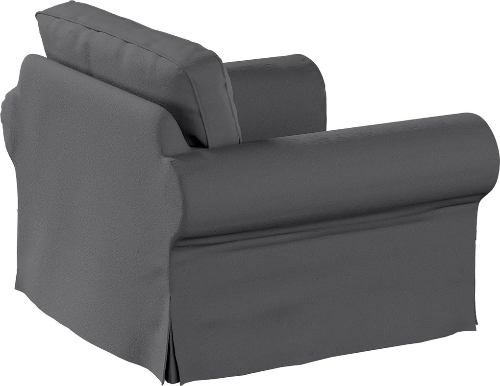 Potah na křeslo IKEA Ektorp barva šedá látka pletený vzor