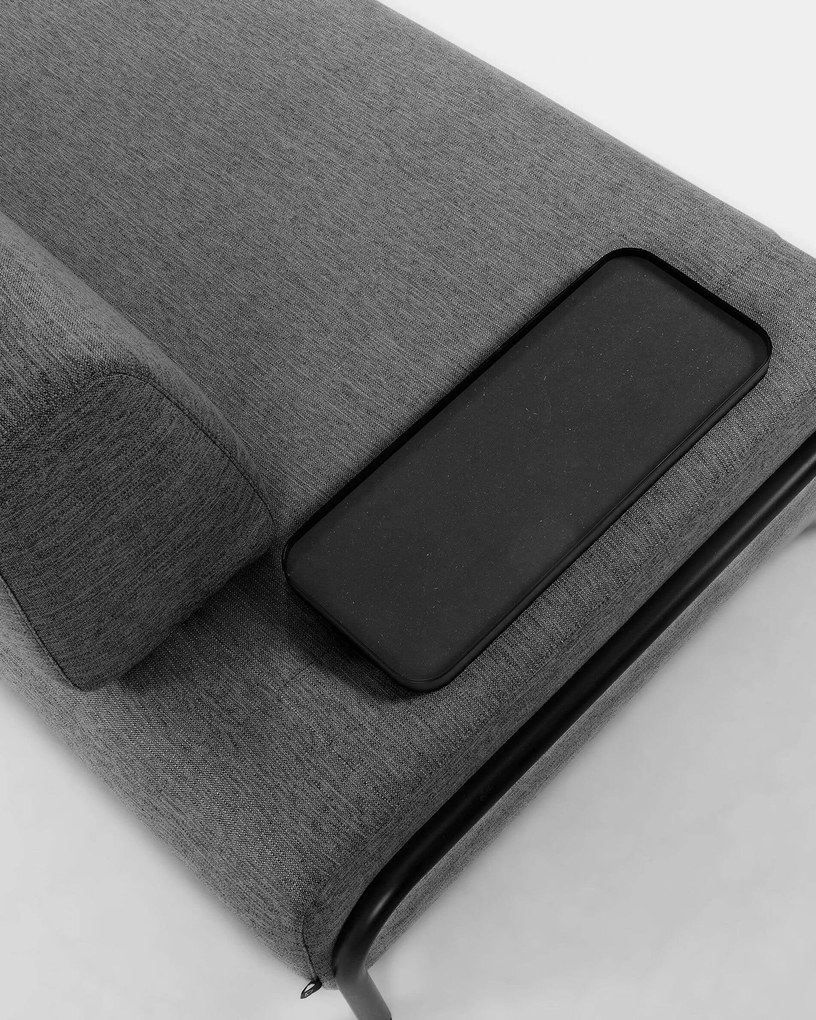 Třímístná pohovka compo s malým táckem 232 cm tmavě šedá MUZZA