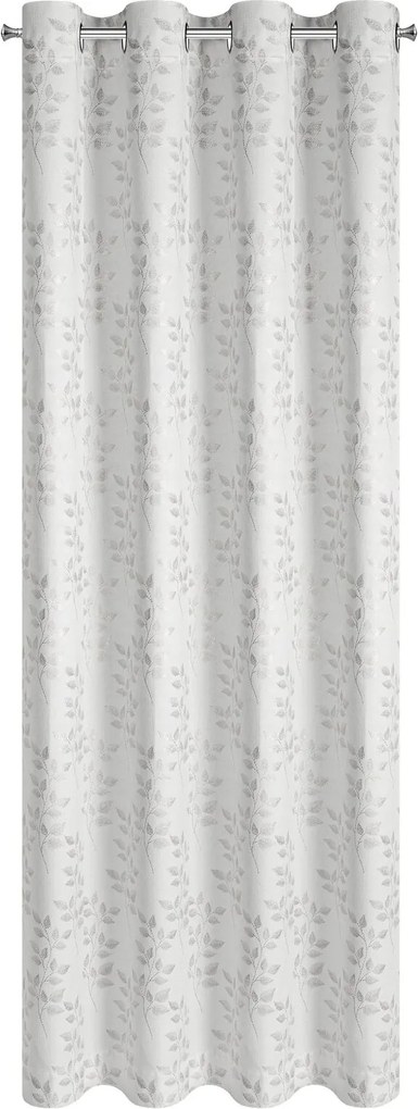 ZATEMŇOVACÍ ZÁVĚS NA KROUŽCÍCH WHITNEY 140X250 CM LISTY