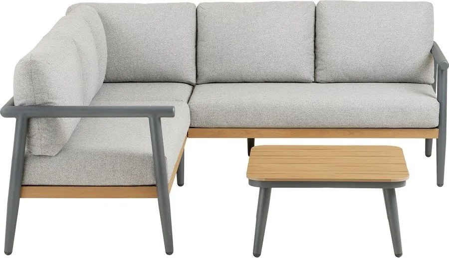Šedý čalouněný zahradní lounge set pro 4 Comillas – House Nordic