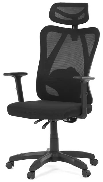 Kancelářská ergonomická židle MANET — síť / látka, černá
