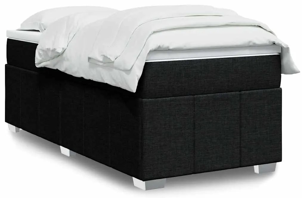 Box spring postel s matrací černá 100 x 200 cm textil 3285451