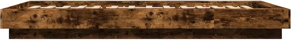 Rám postele kouřový dub 100 x 200 cm kompozitní dřevo 3281207