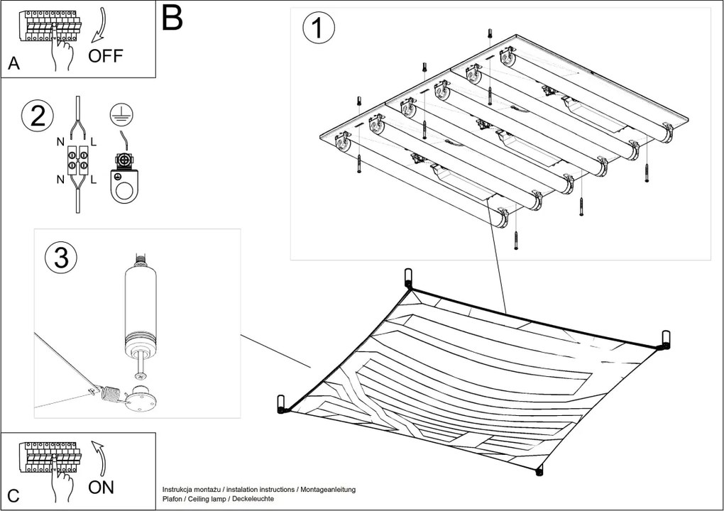 Sollux Lighting Stropní svítidlo LUNA 4 bílé