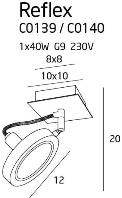 Moderní nástěnné svítidlo MAXlight REFLEX C0139