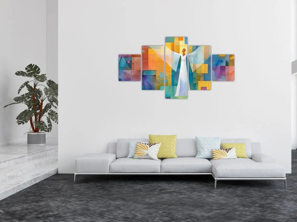 Obraz - Geometrický anděl (125x70 cm)