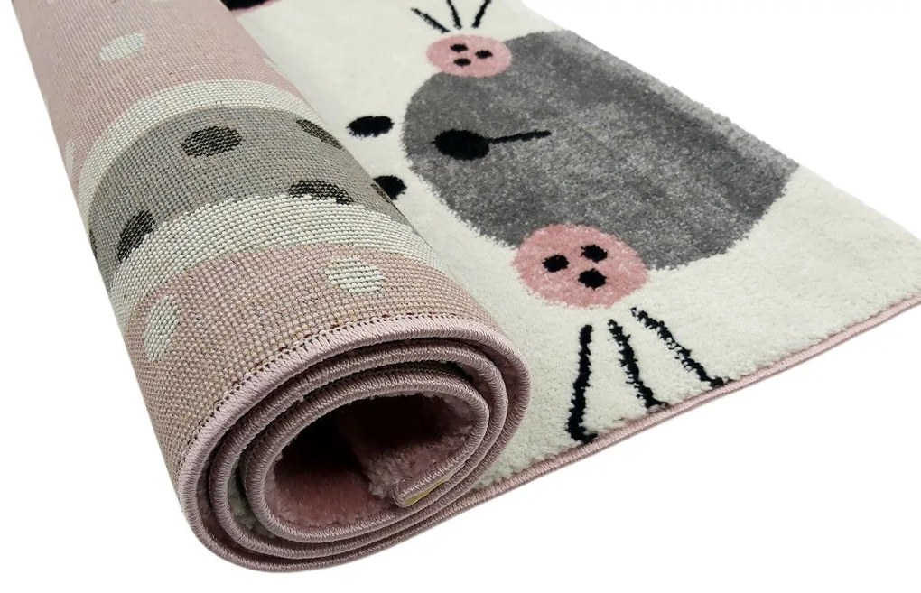 Vopi, Dětský koberec Kiddo F0131 pink, 120x170, růžová, dětský pokoj
